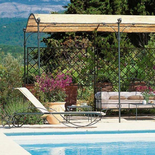 Unopiu freistehende Pergola Solaire, linear oder gebogen, grafitgrau,